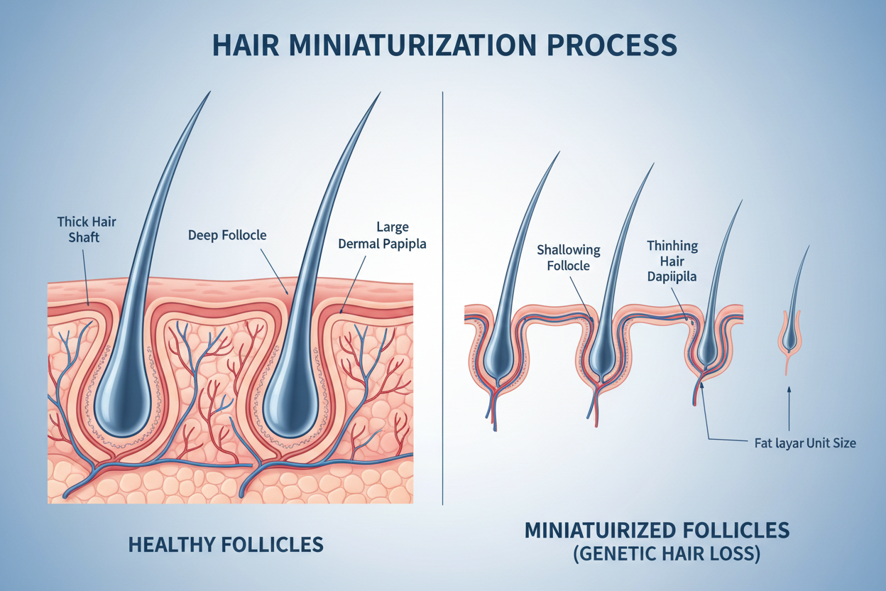 Hair Miniaturization: Early Sign of Genetic Hair Loss You Shouldn’t ...