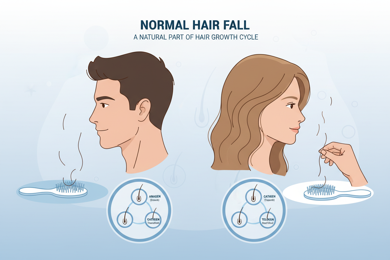 How Much Hair Fall Is Normal Per Day? – Traya