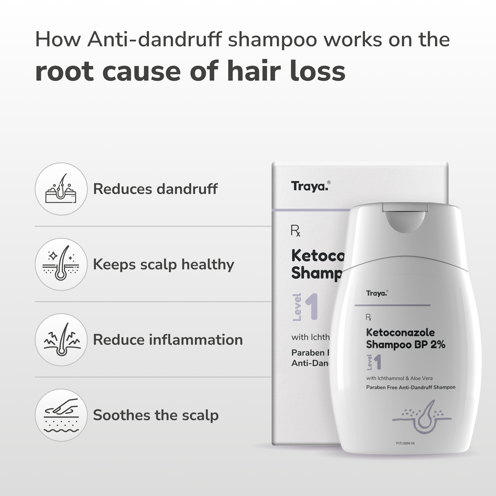Traya's Anti Dandruff treatment Combo | 2% Anti-dandruff Solution, Aloe ...